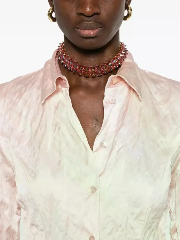 Blumarine Crinkled Satin Shirt