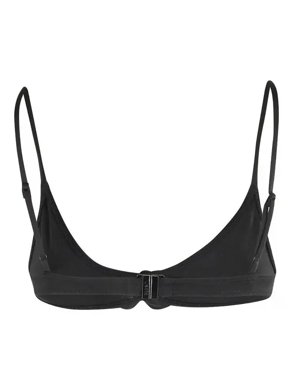 Coperni Floral-appliqué Bikini Top - Black
