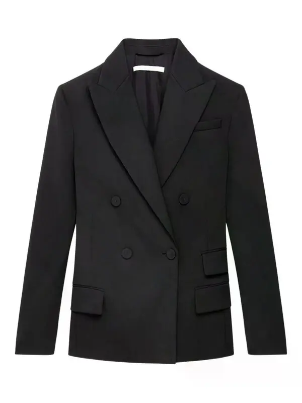 Another Tomorrow Double-breasted Blazer - Black