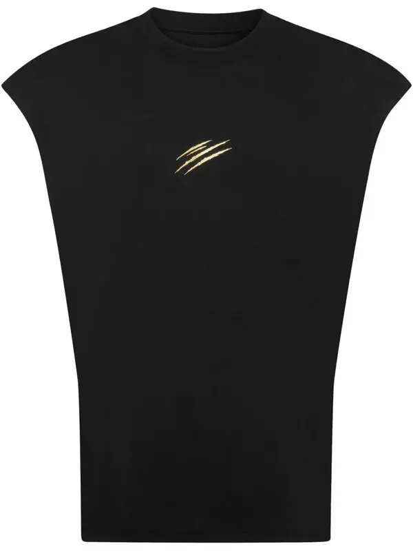PLEIN SPORT Label Tank Top - Black