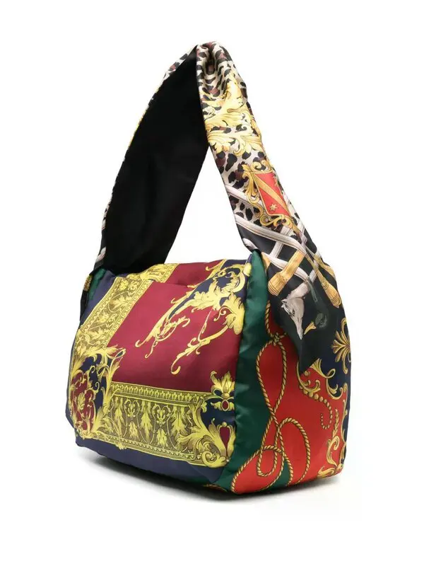 Junya Watanabe Mix-print Shoulder Bag - Blue