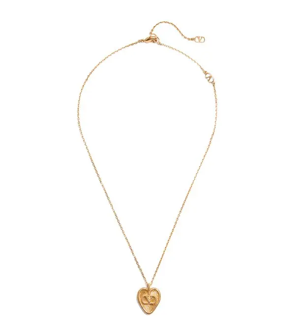 Valentino Garavani Metal Fil Perdu Pendant Necklace - Gold
