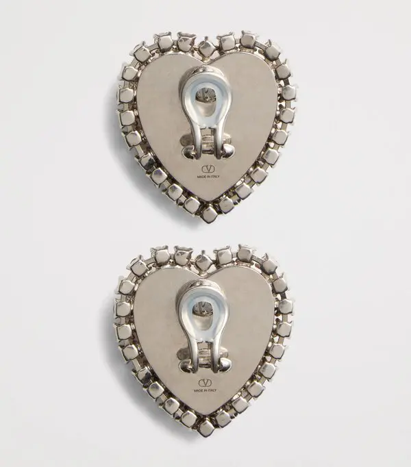 Valentino Garavani Crystal Coeur Hyperbole Clip-on Earrings