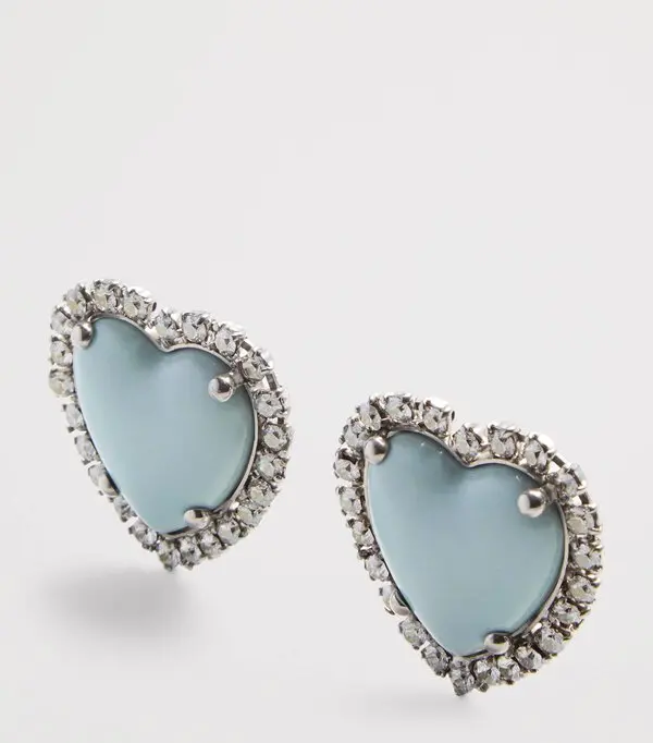 Valentino Garavani Crystal Coeur Hyperbole Clip-on Earrings