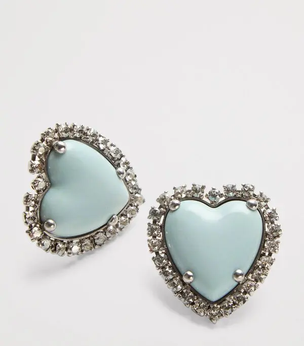 Valentino Garavani Crystal Coeur Hyperbole Clip-on Earrings