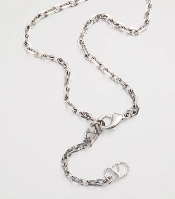 Valentino Garavani Crystal Coeur Hyperbole Necklace - Silver