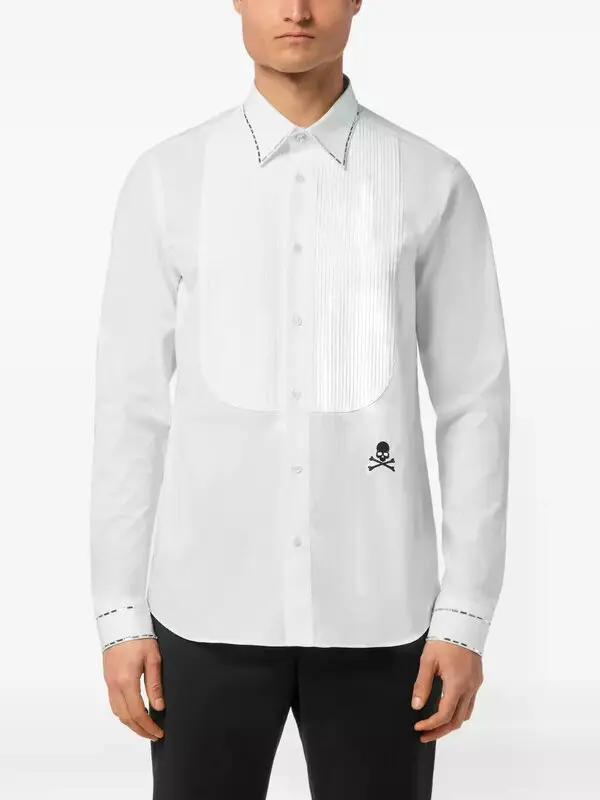 Philipp Plein Tie Cut Crystals Shirt