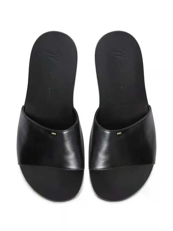 GIUSEPPE ZANOTTI Adrien Leather Sandals - Black