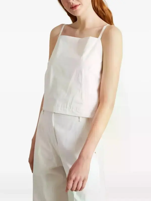 Sportmax Cropped Poplin Top