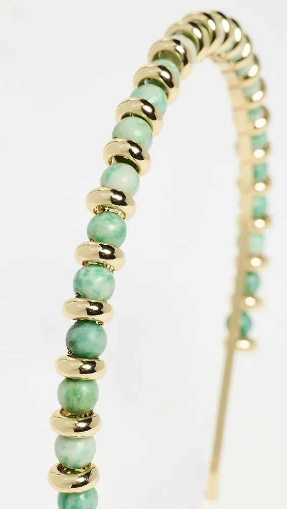Lelet Ny Xenia Stone Beaded Headband - Spotted Jade  display picture 1