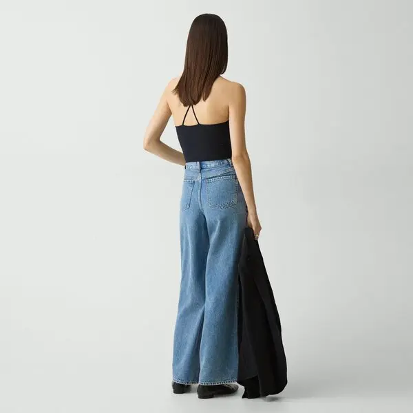 Theory High-waisted Wide-leg Pant