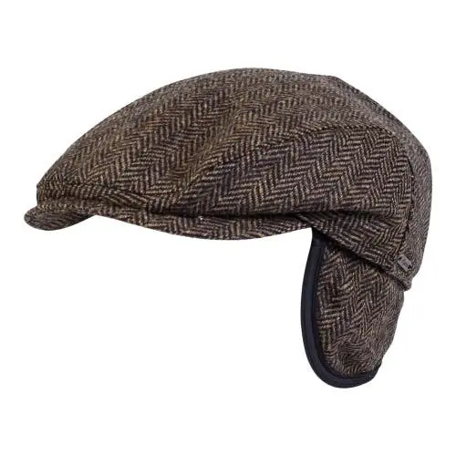 WIGENS Shetland Wool Ivy Cap With Earflaps - Olive