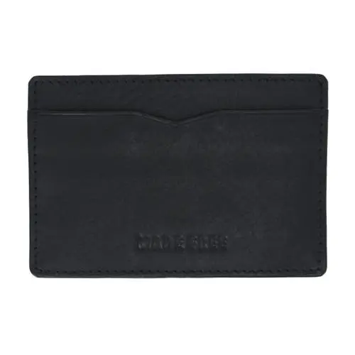 MADE FREE Leather Card Wallet - Black