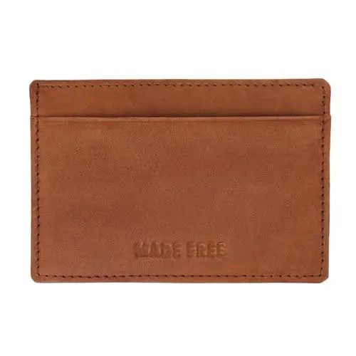 MADE FREE Leather Card Wallet - Camel