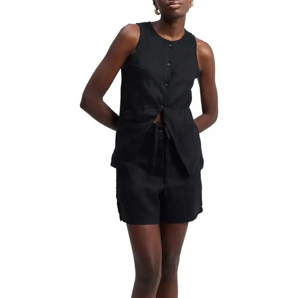 REISTOR Sleeveless Vest Jacket - Black