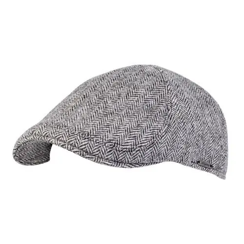 WIGENS Herringbone Shetland Pub Cap - Gray