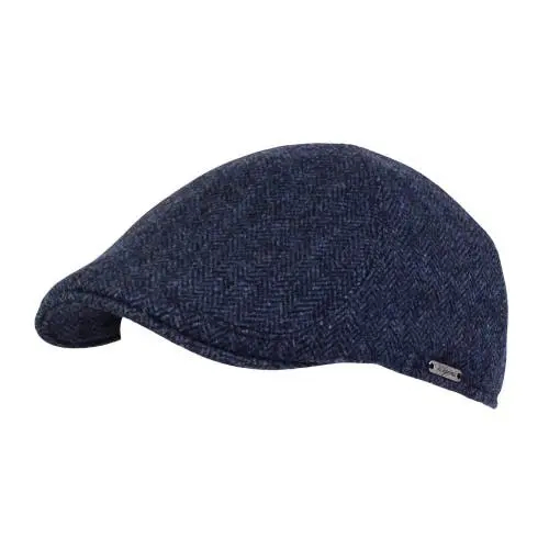 WIGENS Herringbone Shetland Pub Cap - Navy