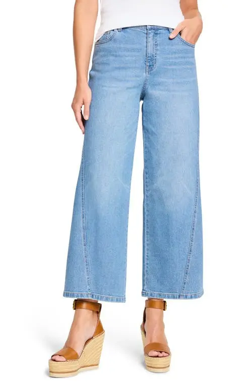 NIC+ZOE Forward Seam Weekend Wide Leg Ankle Jeans - Skyline
