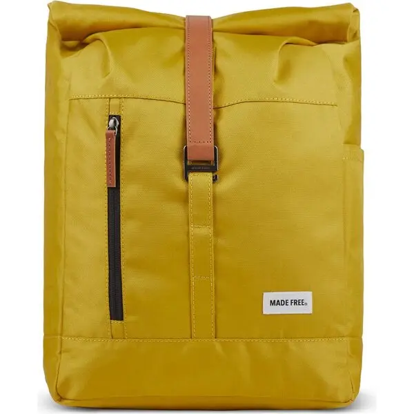 MADE FREE Roll Top Backpack - Mustard
