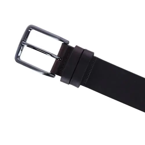 IBEX ENGLAND Casual Belt With Double Loop Keeper - Dark Brown