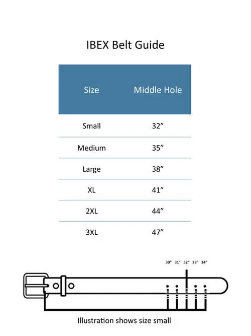 IBEX ENGLAND Casual Belt With Double Loop Keeper - Dark Brown