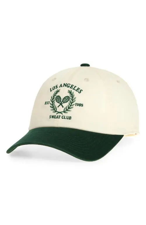 American Needle Sweat Club Cotton Baseball Cap - Ivory / Dark Green