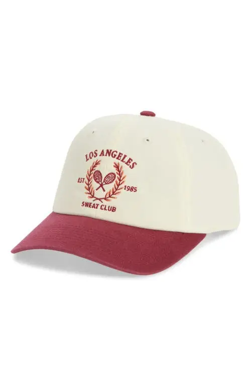 American Needle Sweat Club Cotton Baseball Cap - Ivory/burgundy