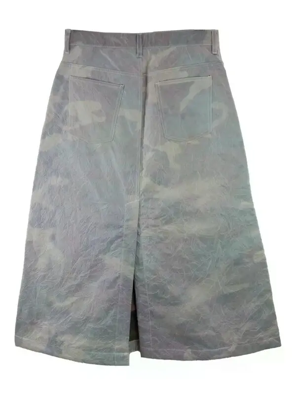 THUG CLUB Crease-effect Midi Skirt