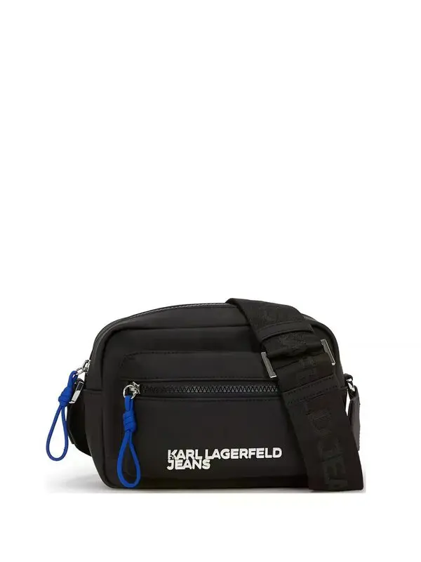 Karl Lagerfeld Klj Logo-lettering Crossbody Bag - Black