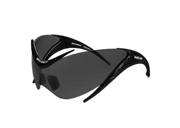 GENTLE MONSTER X Mugler Spiral Sunglasses - Black/grey (01 M01)