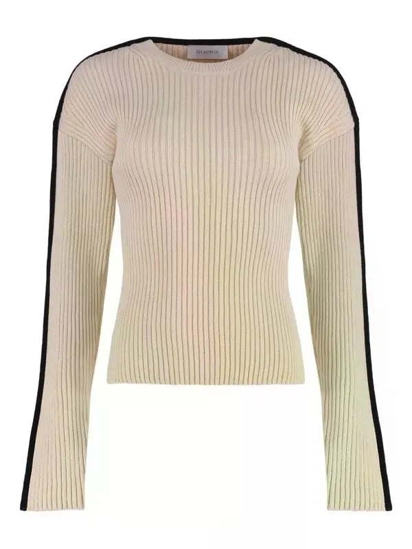 Sportmax Ribbed Long Sleeve Sweater - Neutrals