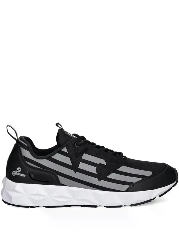 EA7 Kombat Mesh-panel Sneakers - Black