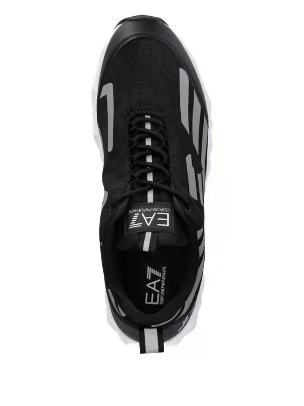 EA7 Kombat Mesh-panel Sneakers - Black