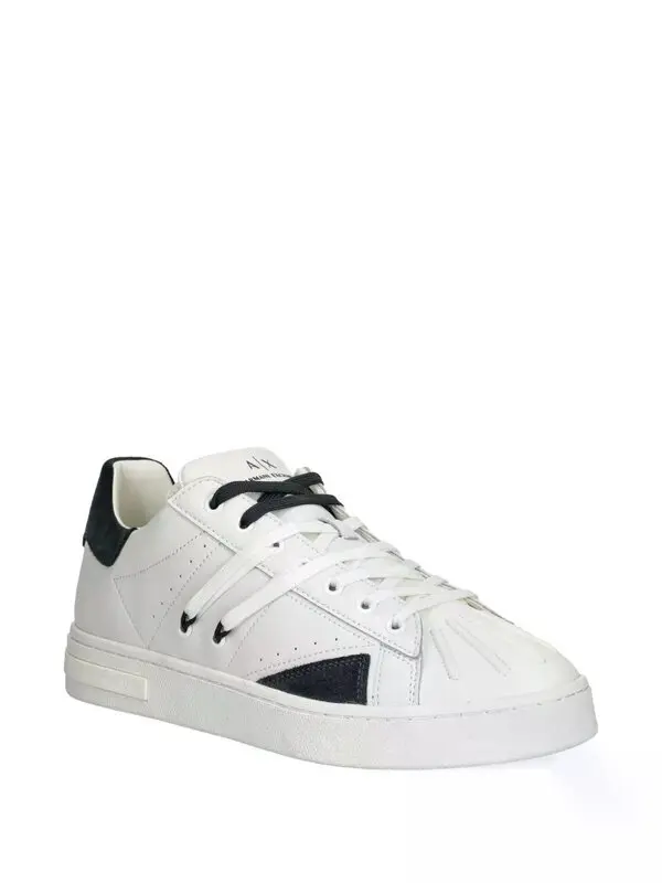 Armani Exchange Leather Panelled Trainers