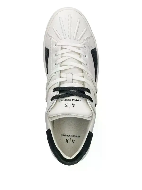 Armani Exchange Leather Panelled Trainers