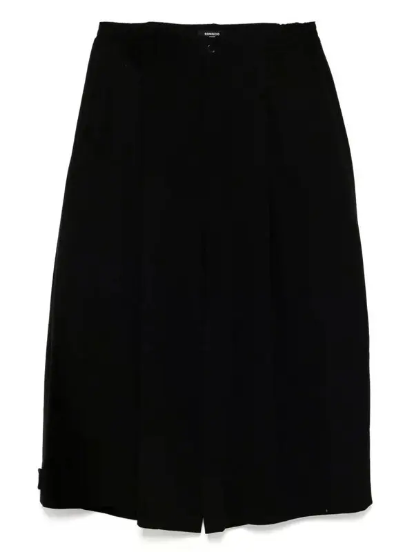 SONGZIO Structured Cropped Wide-leg Pants