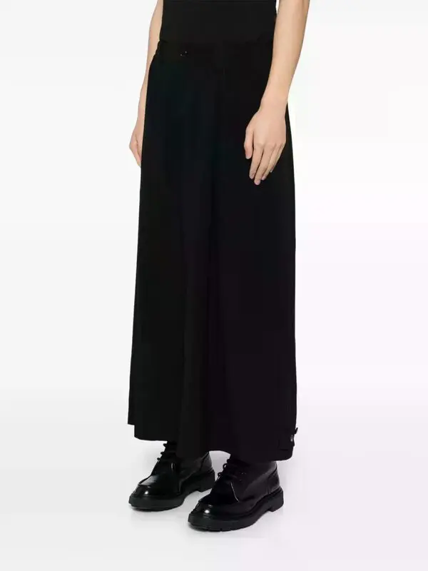 SONGZIO Structured Cropped Wide-leg Pants
