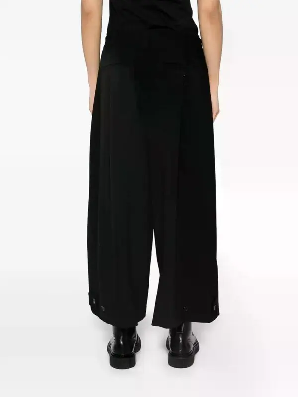 SONGZIO Structured Cropped Wide-leg Pants