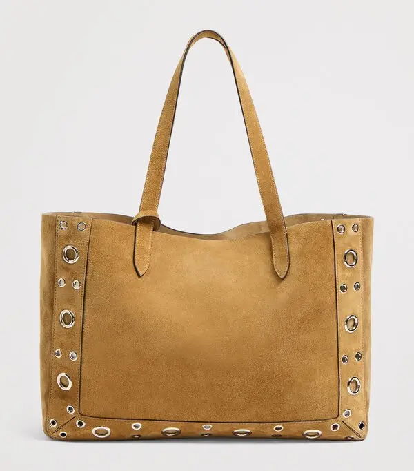 Valentino Garavani Suede Nellcôte Tote - Brown