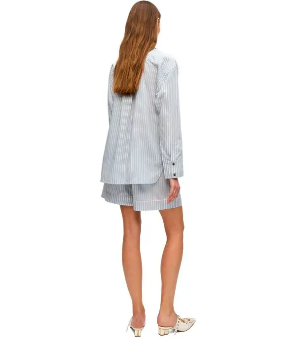 GANNI Striped Chambray Shirt