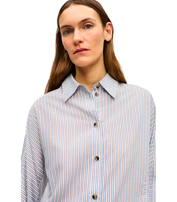 GANNI Striped Chambray Shirt