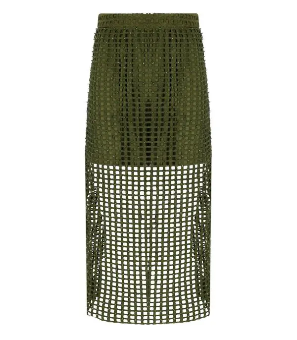 Essentiel Antwerp Khaki Midi Skirt