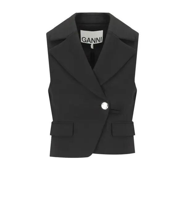 GANNI Crêpe Vest