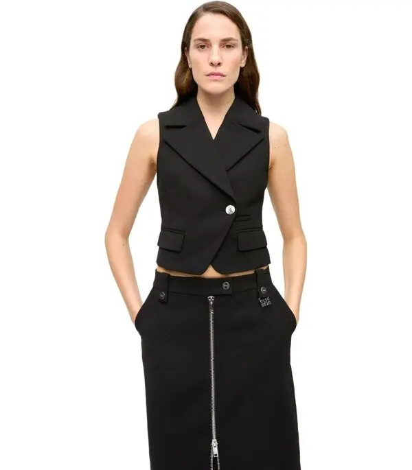 GANNI Crêpe Vest
