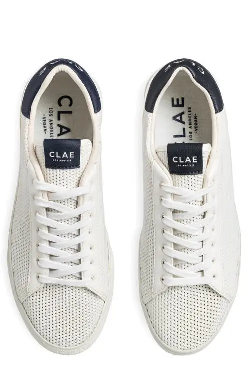 Clae Bradley Knit Low Top Sneakers - White Navy Cactus