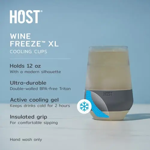 HOST Wine Freeze Xl Cooling Cup Set Of 2 - Gray