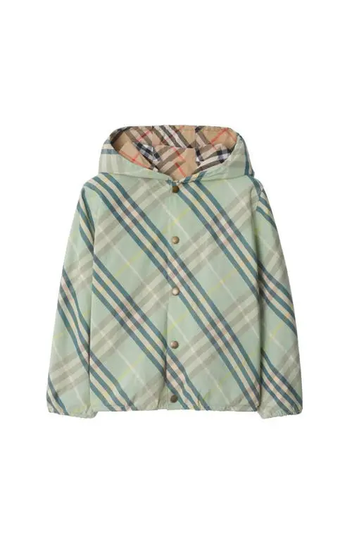 Burberry Reversible Check Cotton Blend Jacket