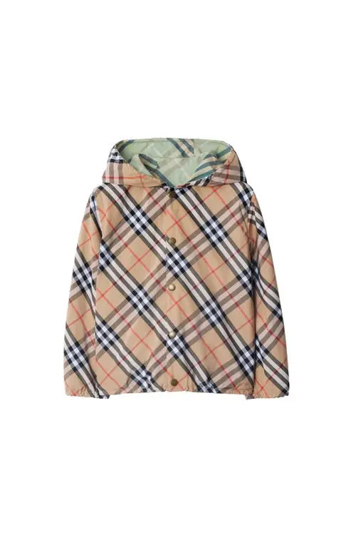 Burberry Reversible Check Cotton Blend Jacket