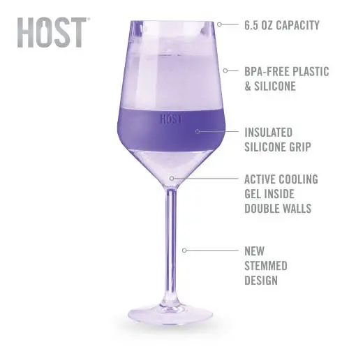 HOST Stemmed Wine Freeze Cooling Cup Set Of 4