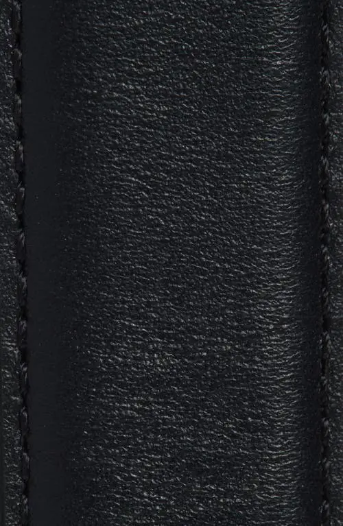 Vince Topstitch Leather Belt - Black